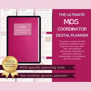 MDS Nurse Digital Planner, Medicare Coordinator Planner Template, MDS ...