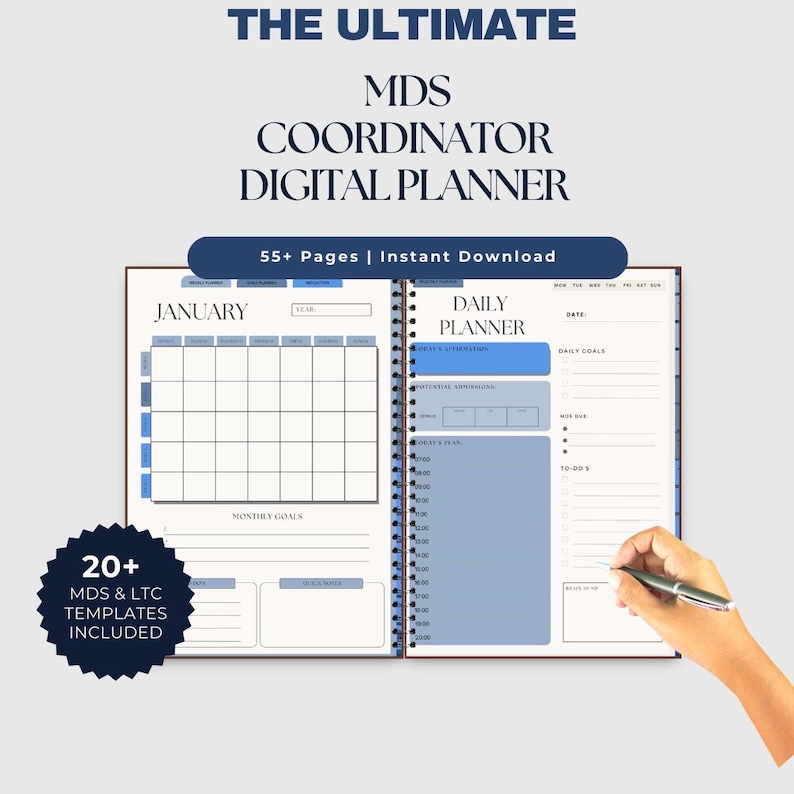 MDS Coordinator Digital Planner, Medicare Nurse Planner Template, MDS ...