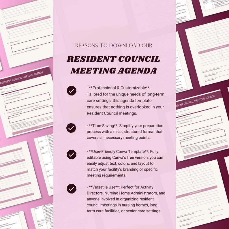 Resident Council Meeting Agenda, Nursing Home Resident Council Meeting ...