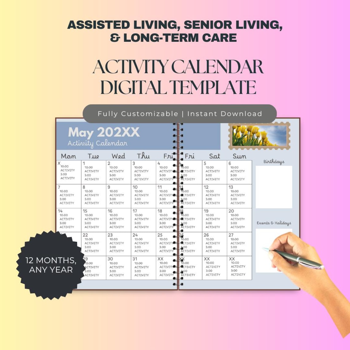 Activities Calendar, Senior Activity Calendar, Nursing Home Activities ...