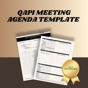 QAPI Meeting Agenda Form, Long-term Care Administrator QAPI Template ...