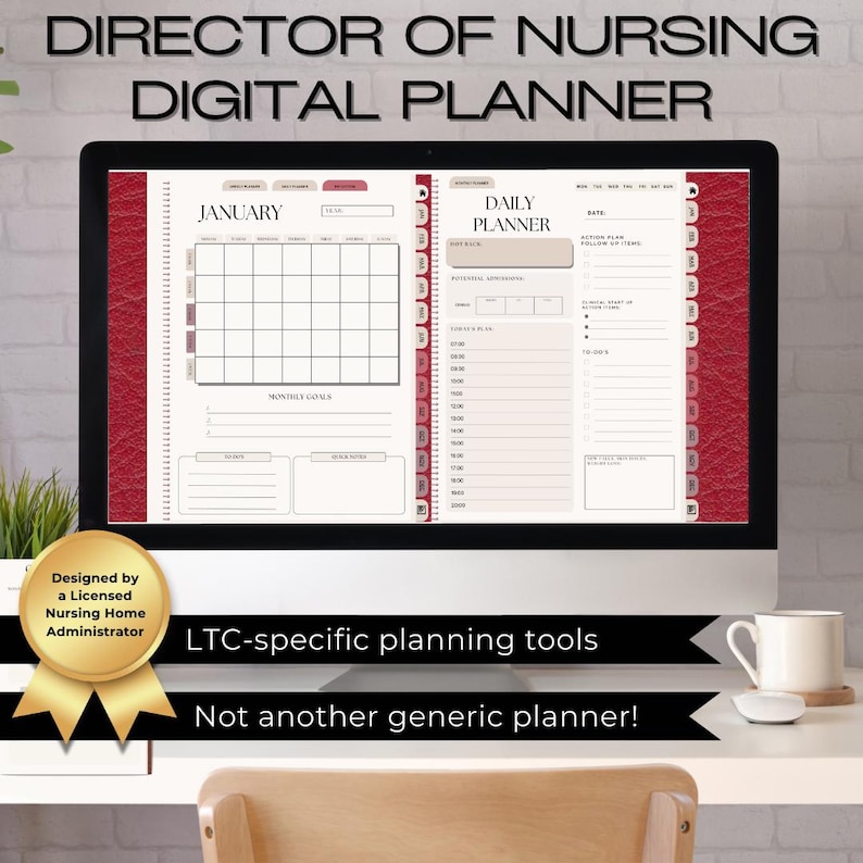 Director of Nursing Digital Planner, Planner Template for DON, Nursing ...