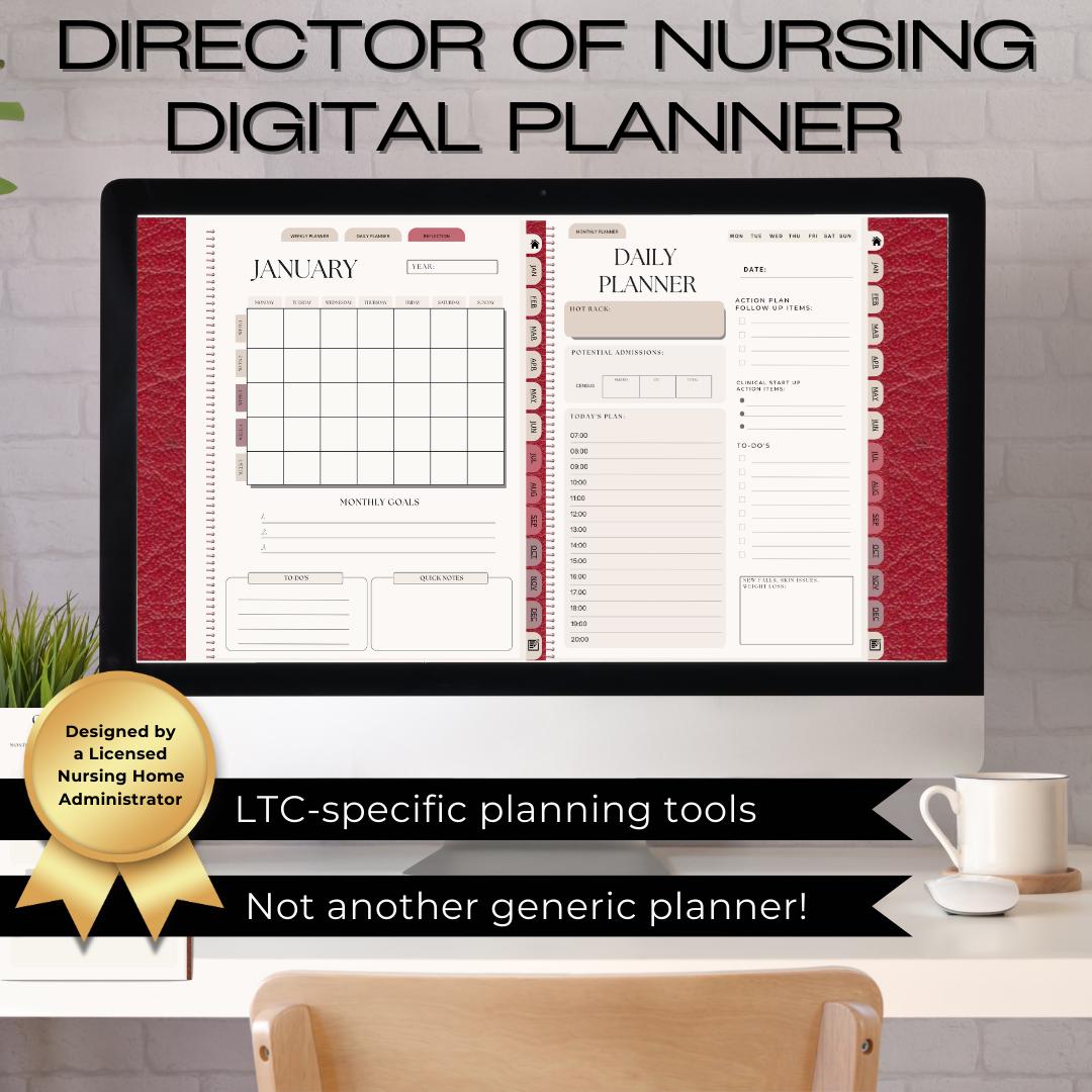 Director of Nursing Digital Planner, Planner Template for DON, Nursing ...