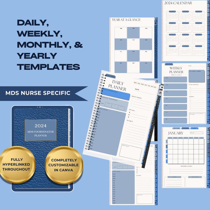 MDS Coordinator Digital Planner, Medicare Nurse Planner Template, MDS ...