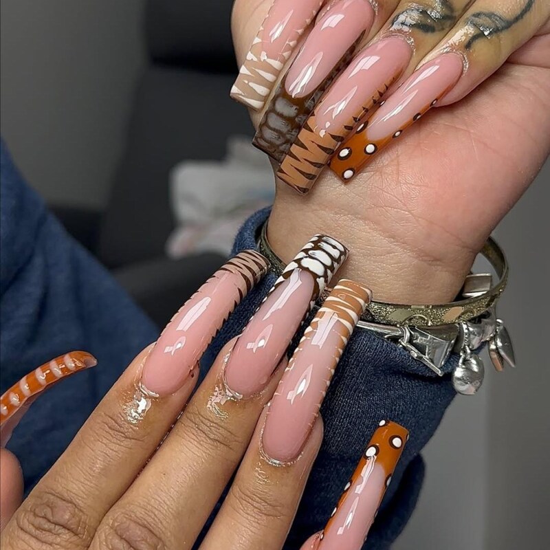 Long Fake Nails - Etsy