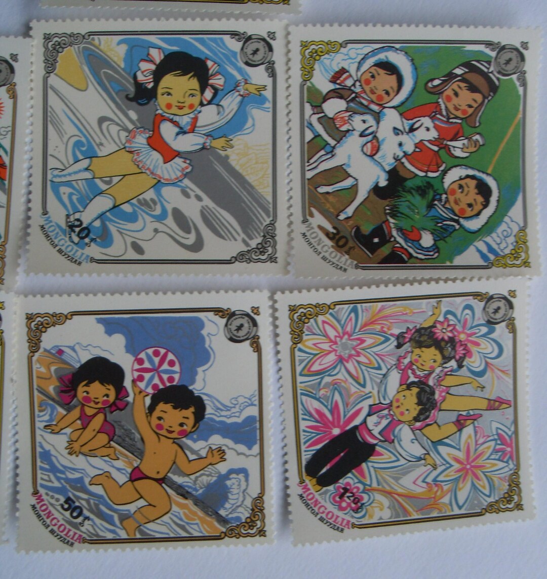 Vintage Children Stamp Group Mongolia Stamps 1980's #008 - Etsy