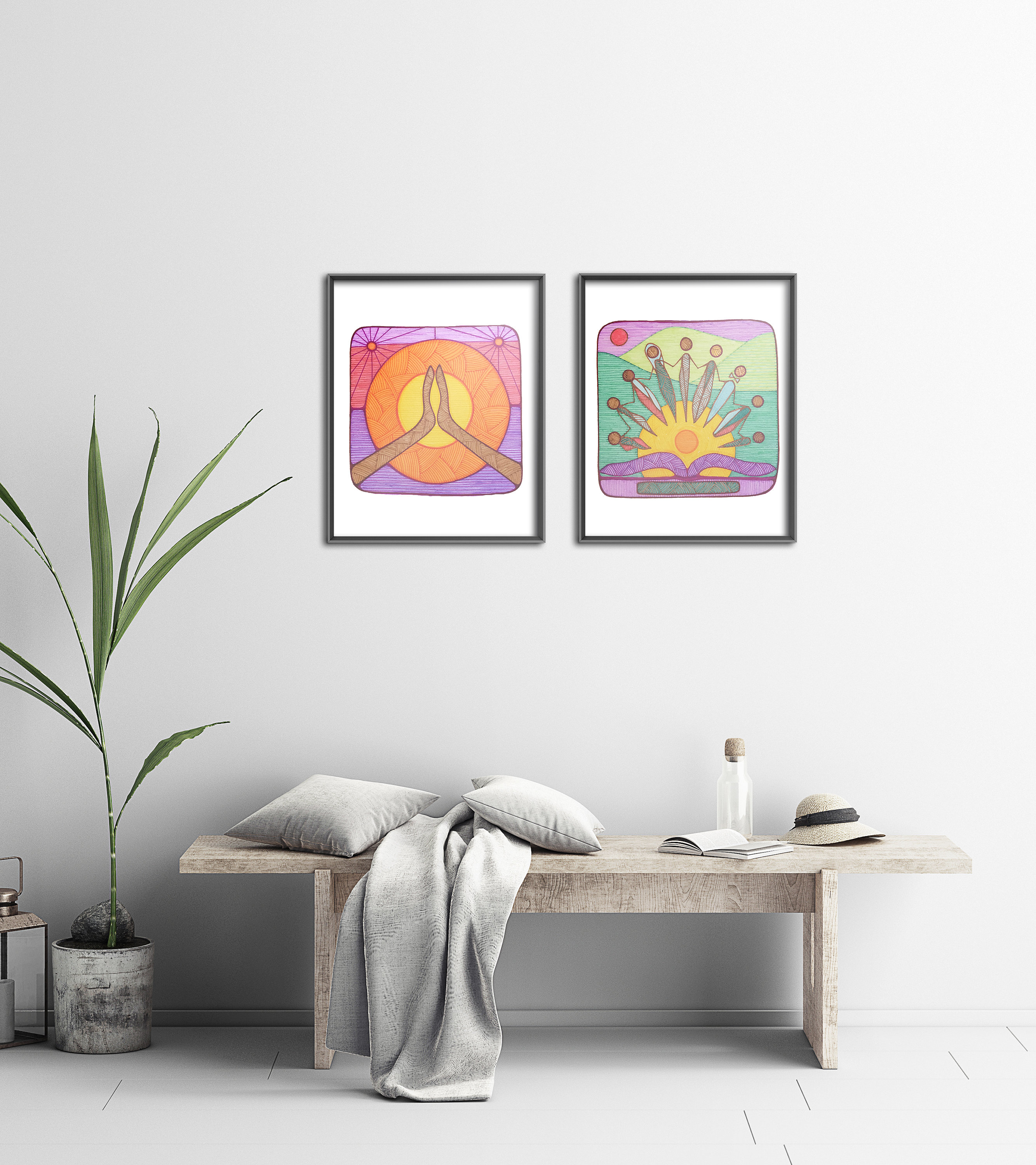 Coming Together Print, Illustration, Original Art Print, Learning and ...