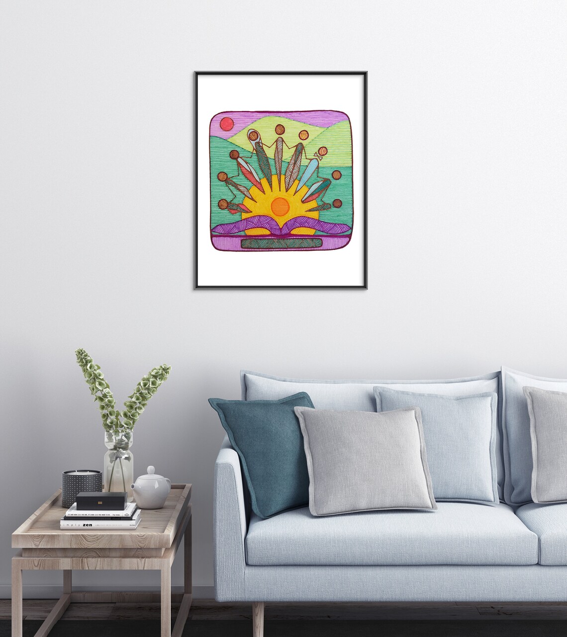 Coming Together Print, Illustration, Original Art Print, Learning and ...