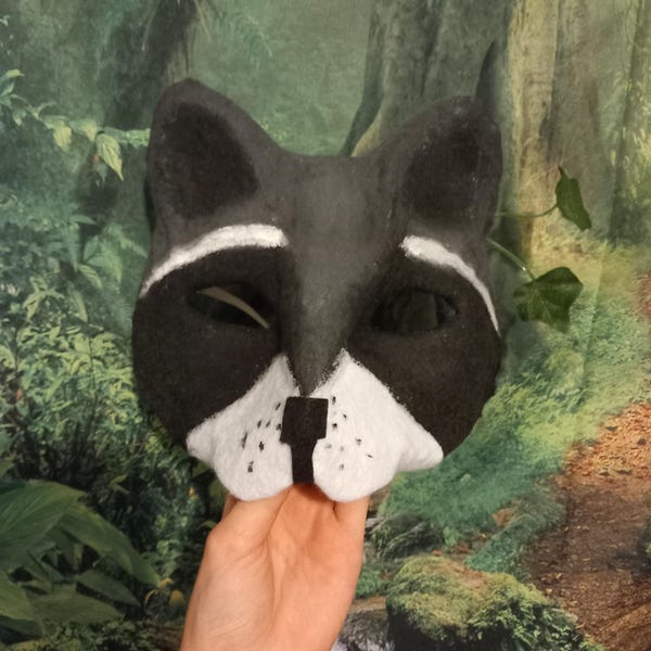 Therian Raccoon Mask - Etsy