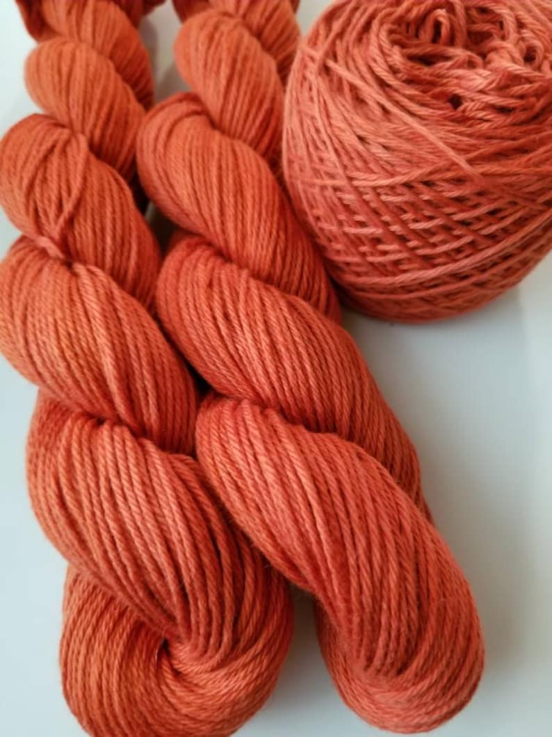 Rust 100% cotton Hand Dyed Hand Painted Solid Colorway | Etsy