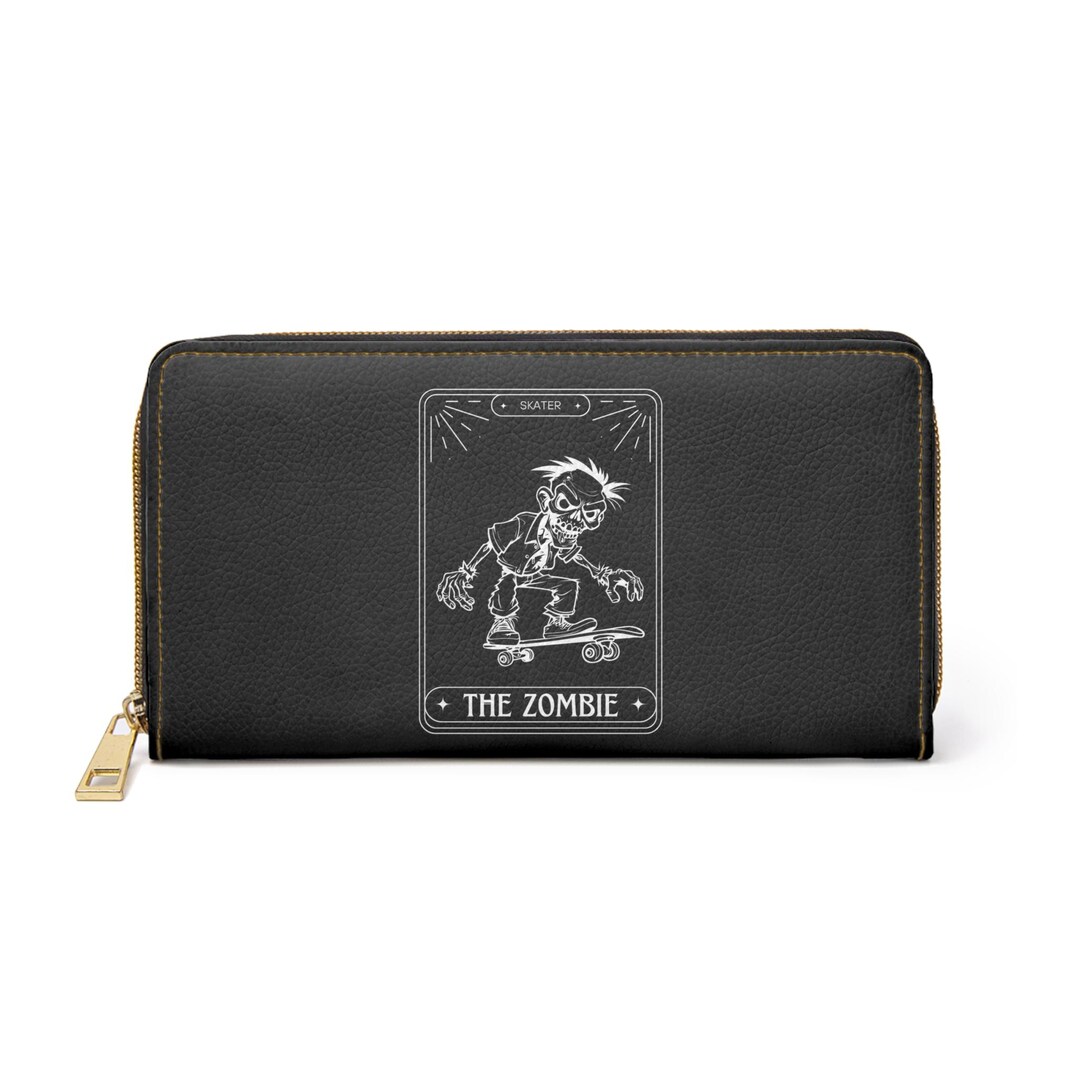 Skeleton Skater Zombie Tarot Card Wallet Gift for Tarot Lovers, Horror ...