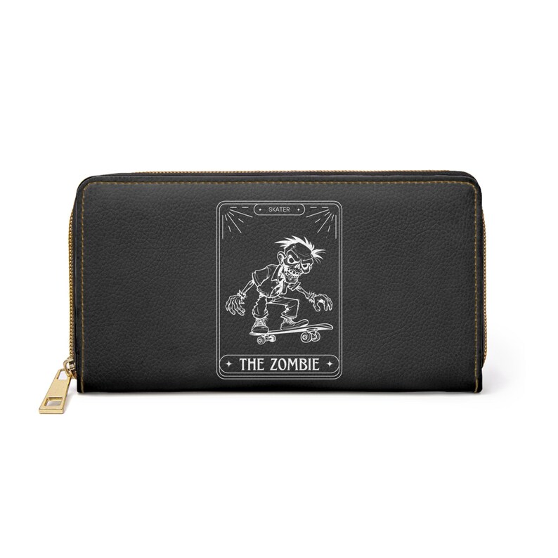 Gothic Skeleton Skater Zombie Tarot Card Wallet Gift for Tarot ...
