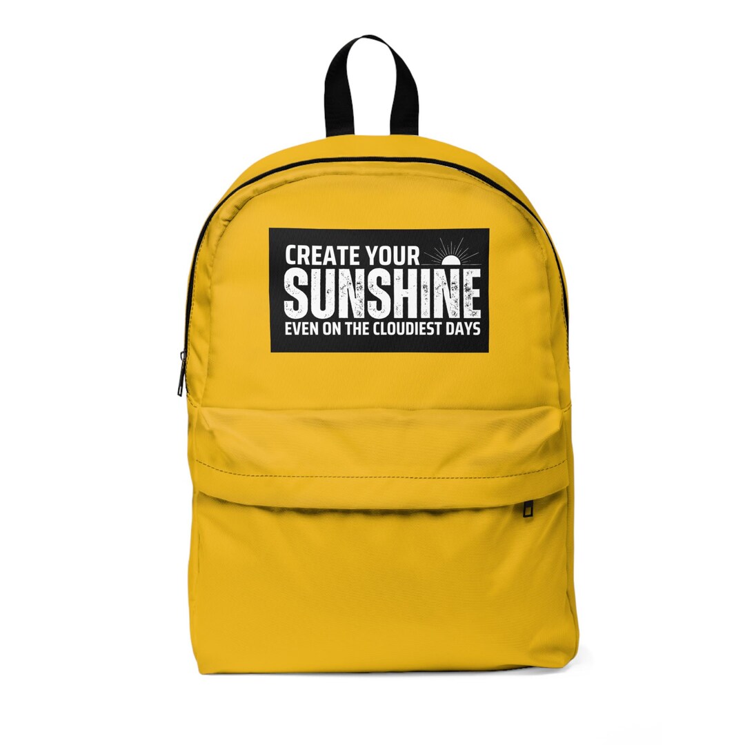 Create Your Own Sunshine Backpack, Everyday Uplifting Book Bag ...