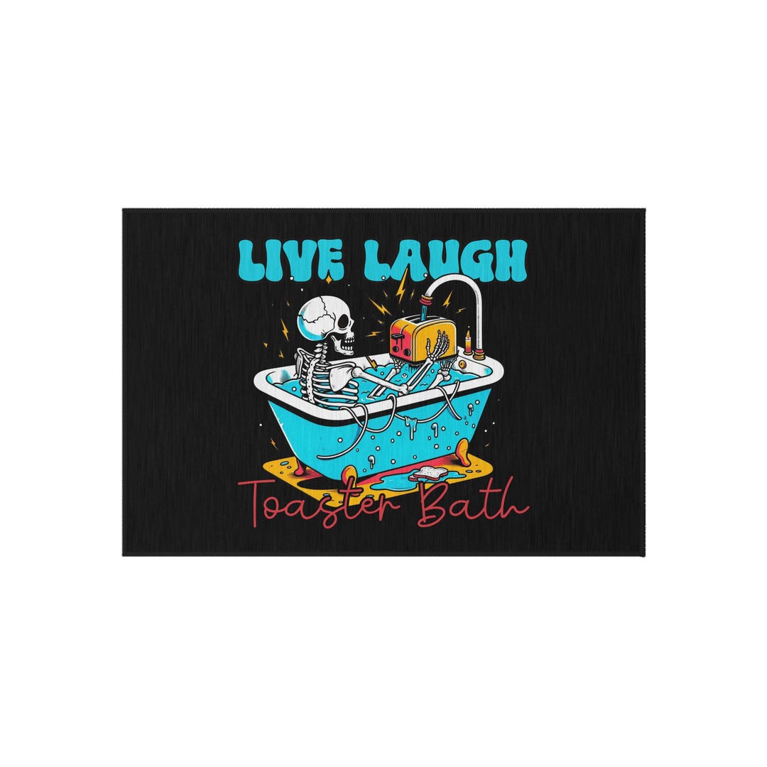 Live, Laugh, Toaster Bath Meme Home Decor, Area Rug - Etsy