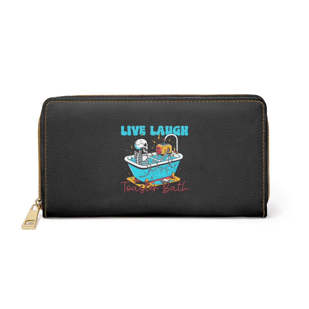 Live, Laugh, Toaster Bath Meme Wallet - Etsy