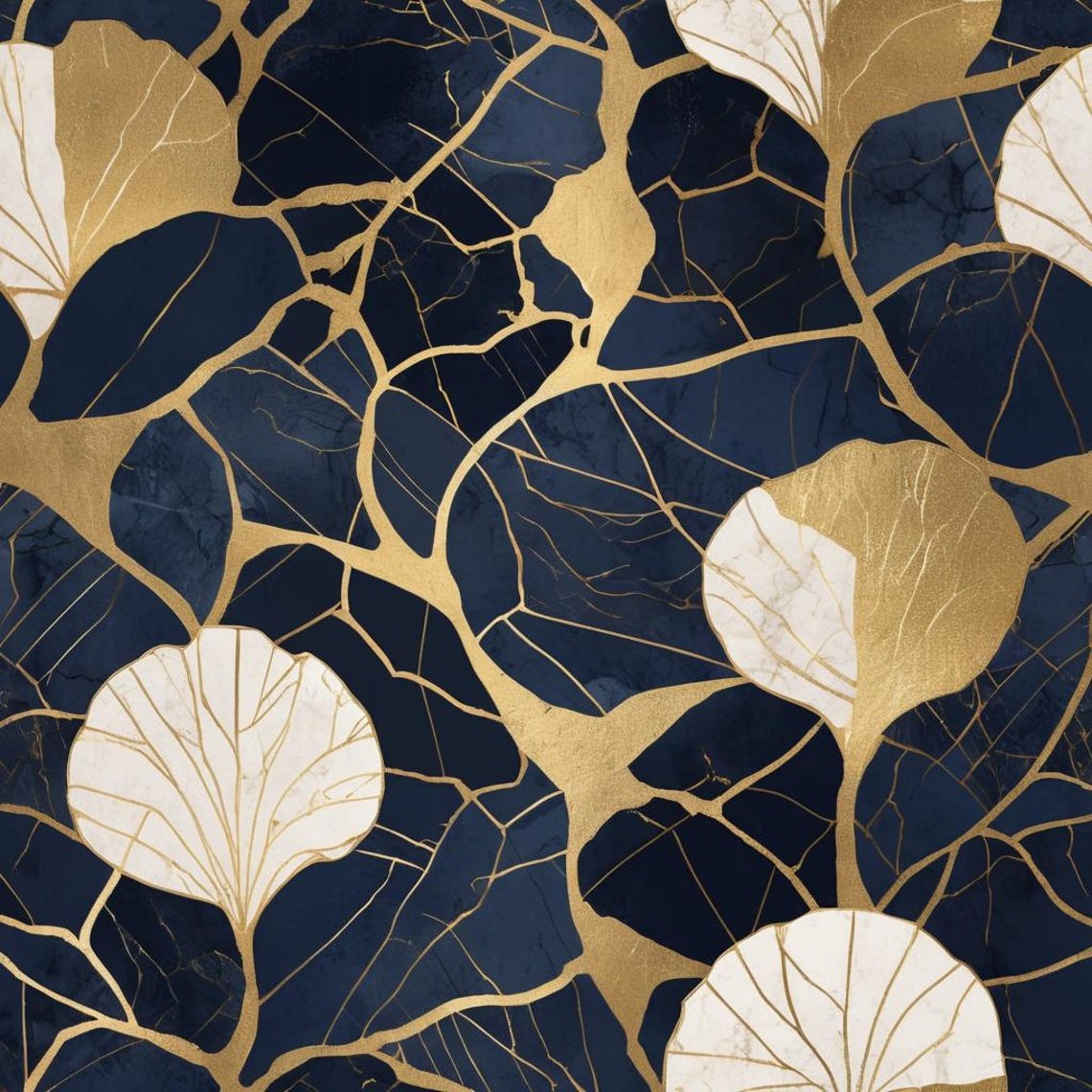 Kintsugi-inspired Abstract Art Print – Golden Cracks & Earthy Tones ...