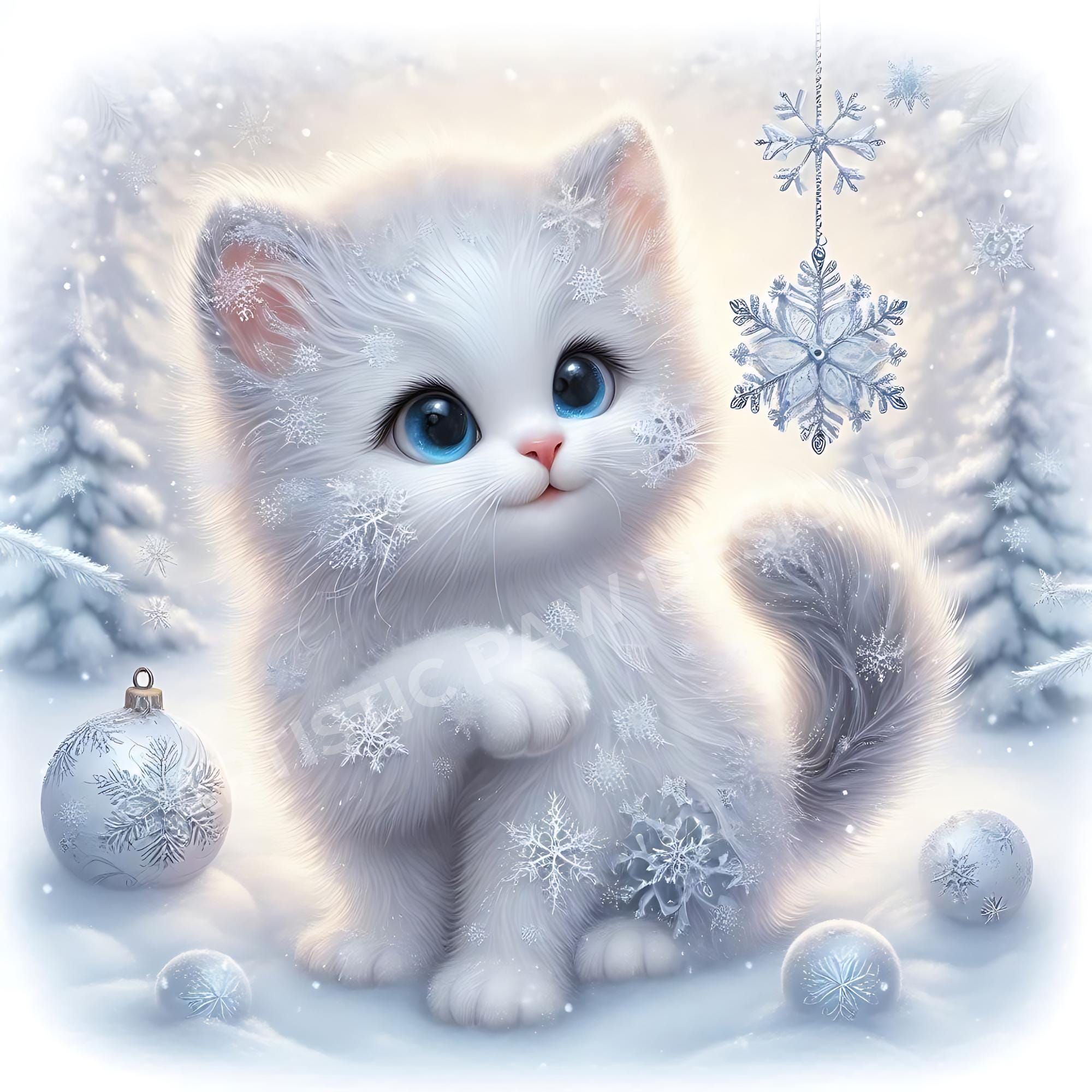 Winter Cat Clipart 5 High Quality 300 DPI JPG Cat Clipart for Crafts ...