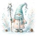 Pastel Watercolor Winter Gnome Clipart - Gnome and Owl Companion Art ...