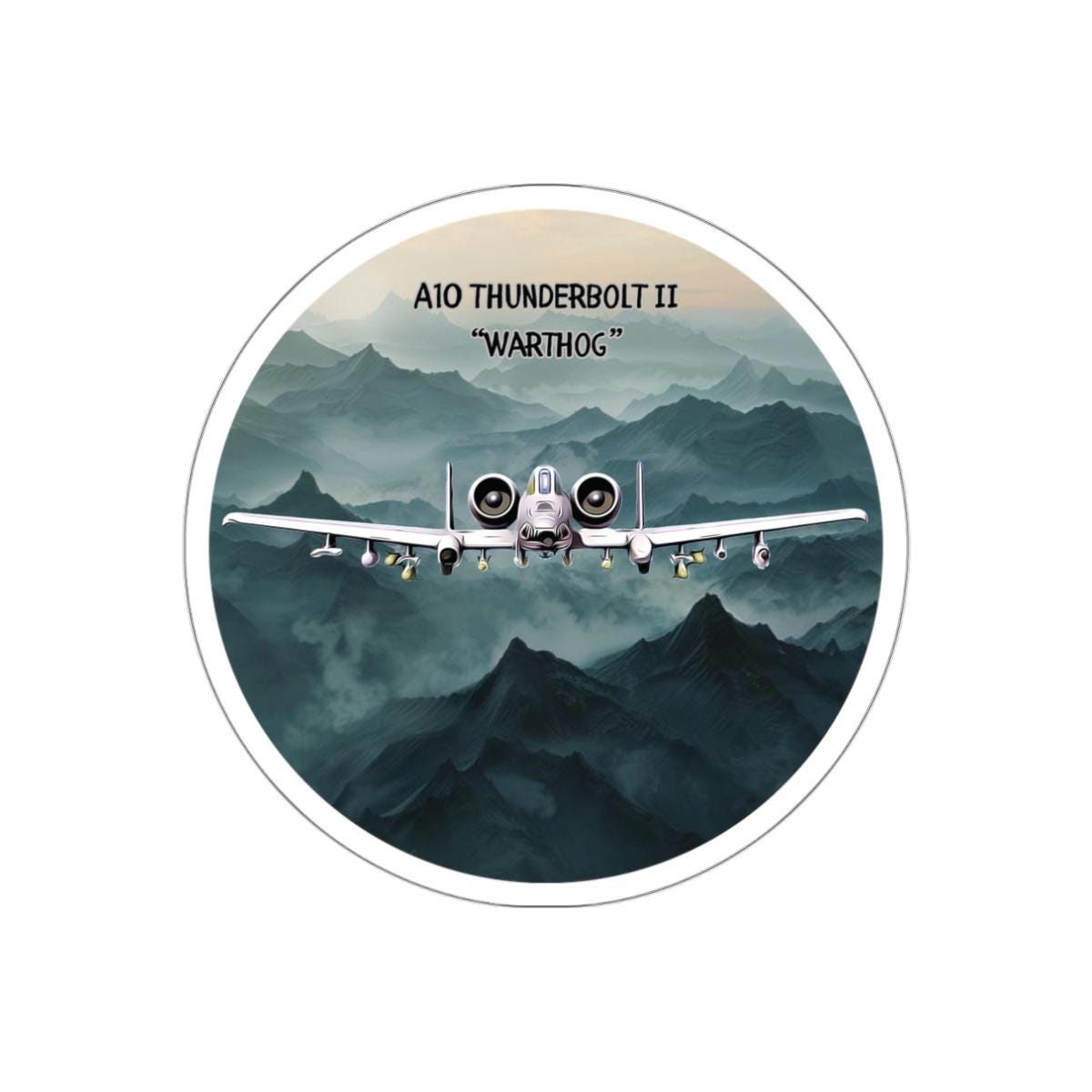 A-10 Thunderbolt II warthog Military Airplane Vinyl Sticker Water ...
