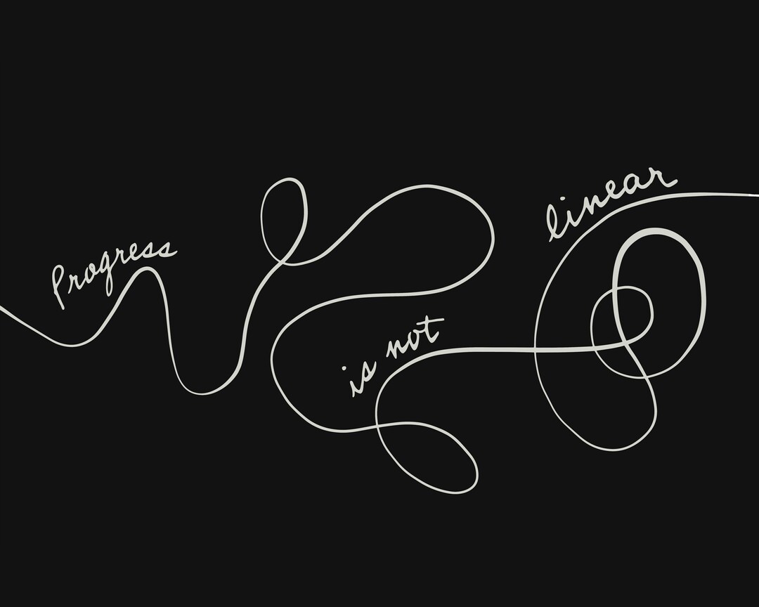 Progress is Not Linear Digital Download • Inspirational Motivational ...