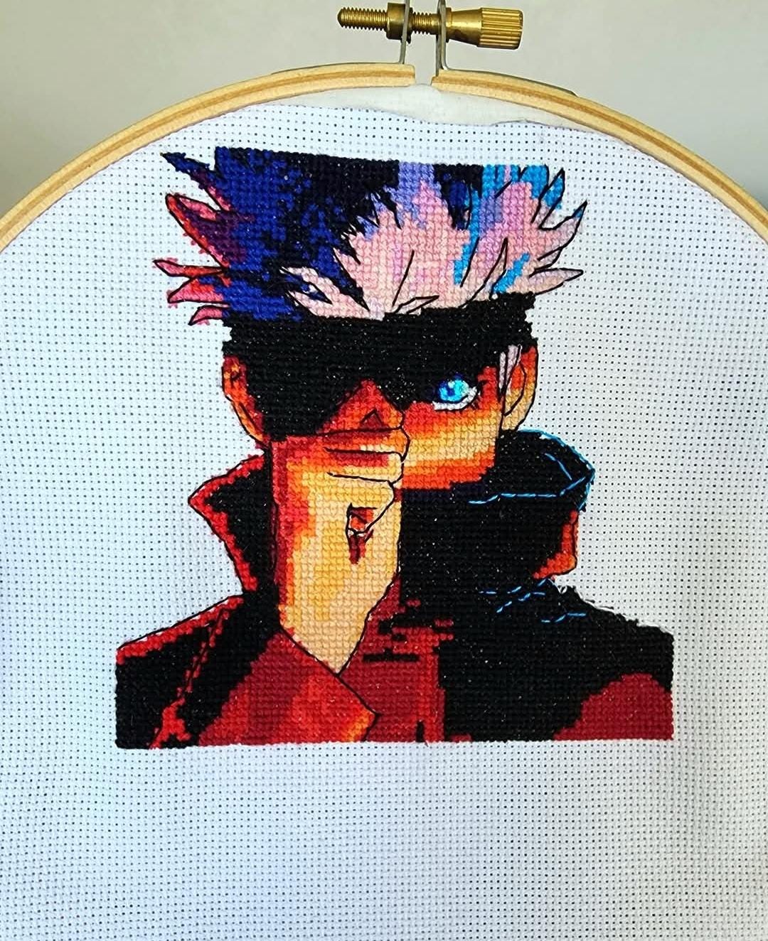 Gojo Satoru JJK Cross Stitch Pattern Jujitsu Kaisen Anime Manga PDF - Etsy