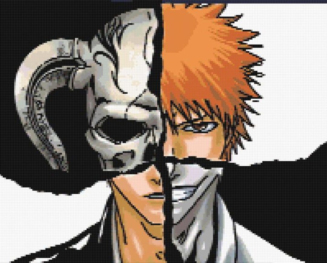 Ichigo Bleach Cross Stitch Pattern PDF, Anime Cross Stitch Pattern ...