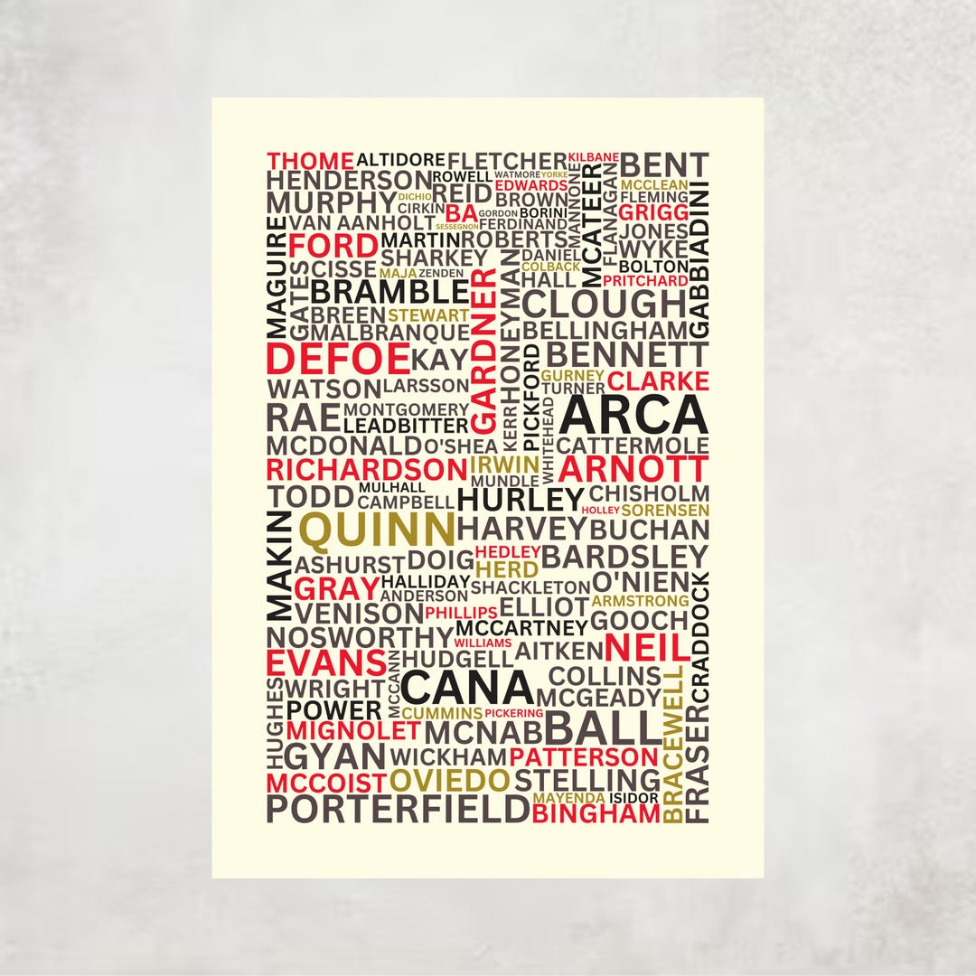 Sunderland Legends Poster - Etsy