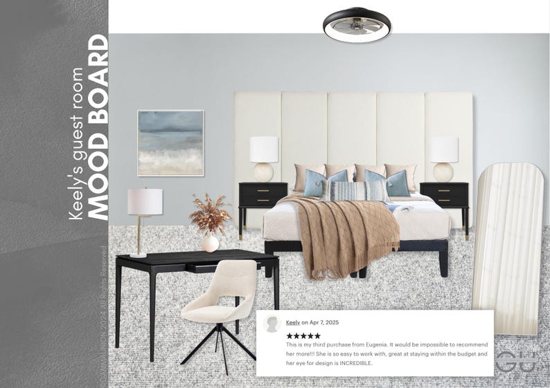 CUSTOM Interior Design - ONE ROOM - Full Package: Mood Board, Shopping ...