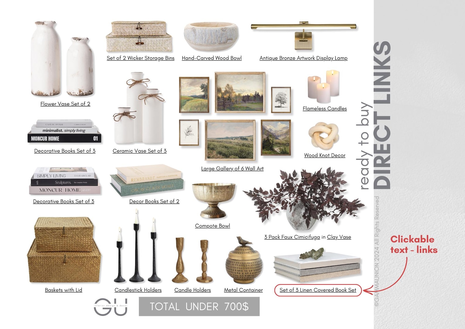 Pre-made Shelf Styling: Modern Earthy Shelves Decor With Aesthetic Mood ...