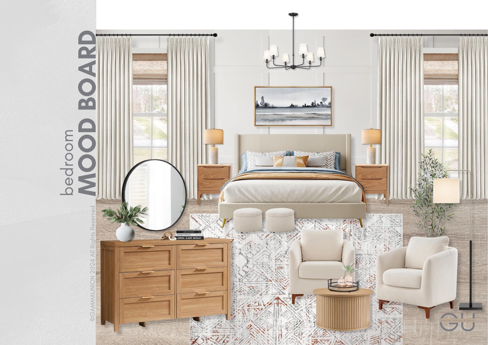 Pre-designed Master Bedroom Package, Pre-made Modern Neutral Bedroom ...