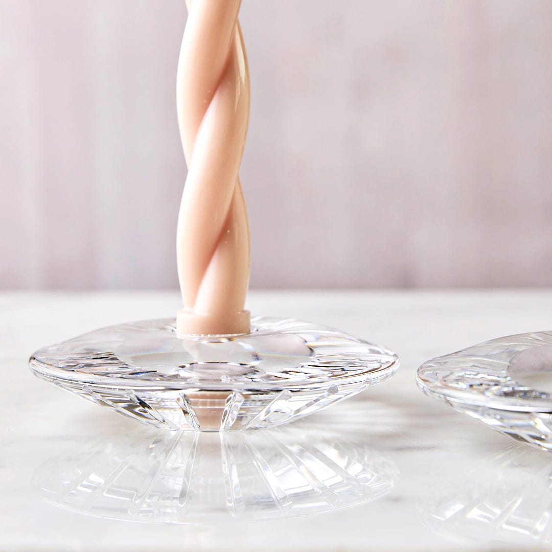 Orrefors Discus Crystal Taper Candleholders: Signed, Swedish Design - Etsy