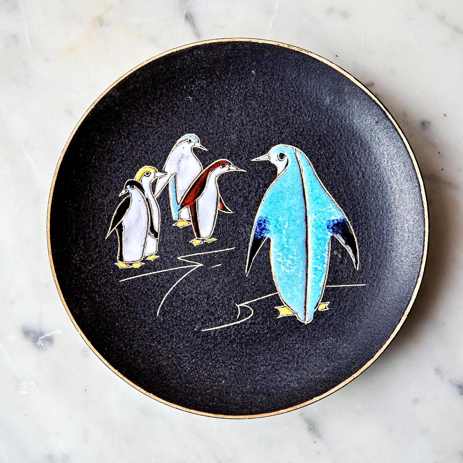 Rare Vintage Ruscha Plate: Penguin, Germany, 717/1 - Etsy