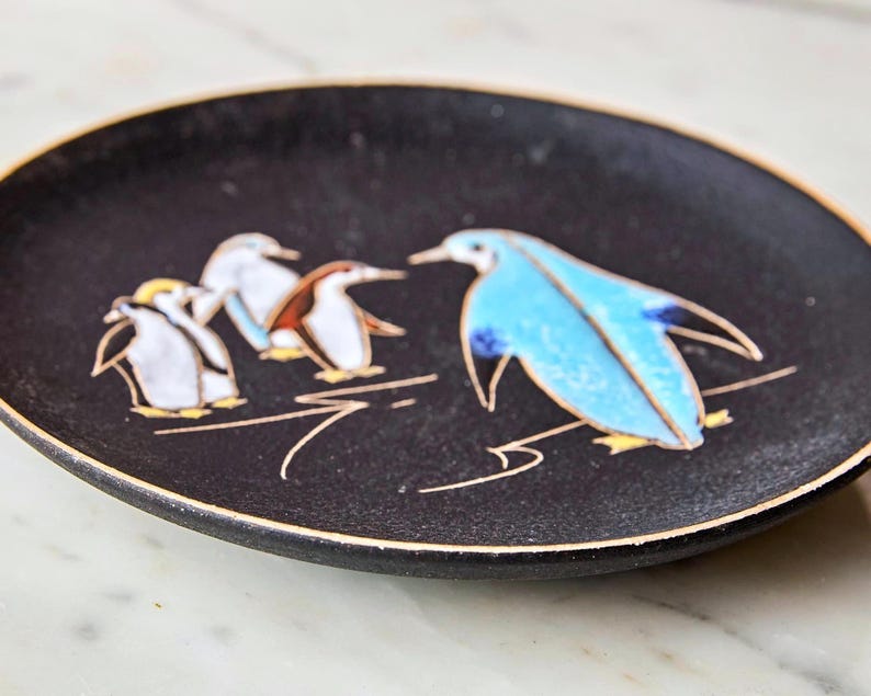 Rare Vintage Ruscha Plate: Penguin, Germany, 717/1 - Etsy