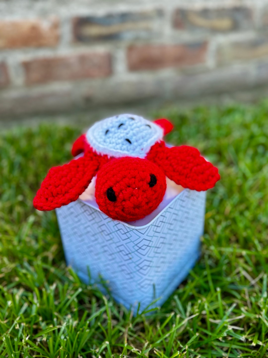 Crochet Dragon Fruit Turtle Handmade Crochet Plushie - Etsy