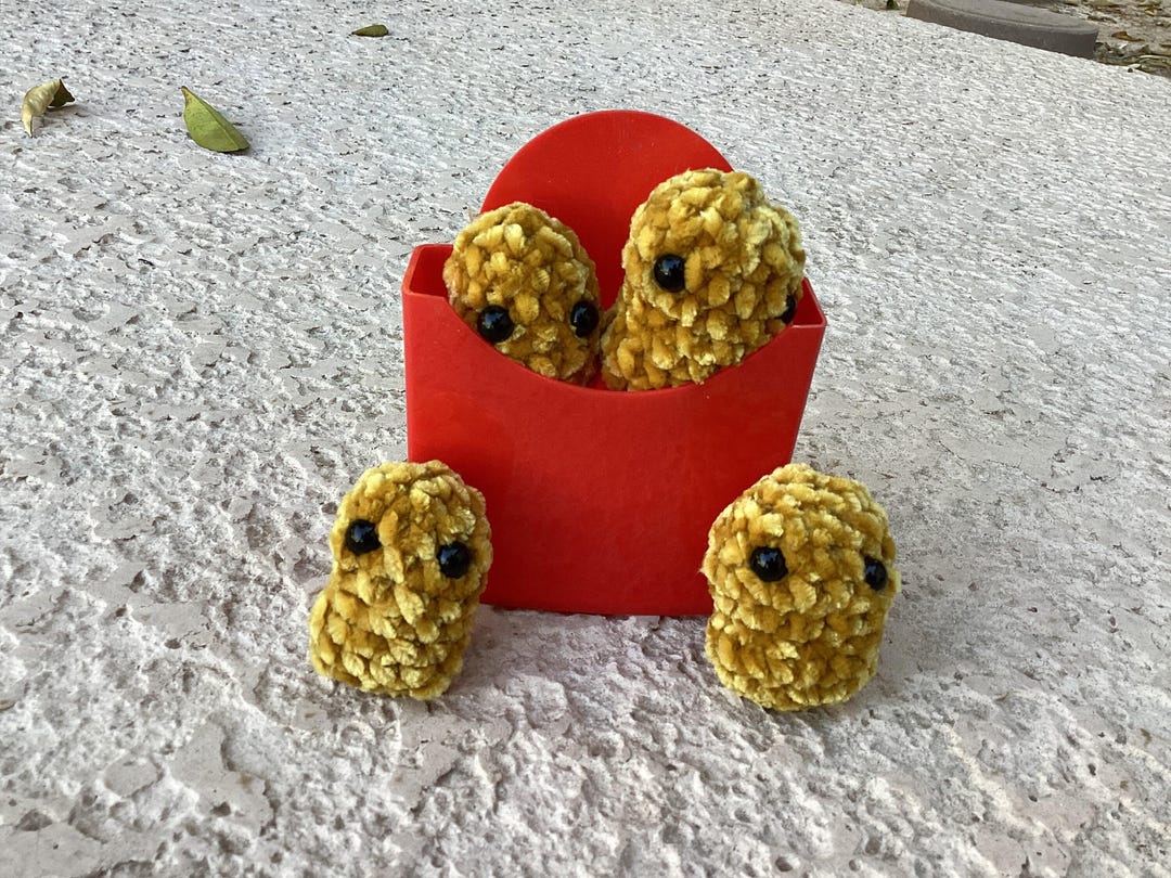 Crochet Mini Chicken Nugget Handmade Crochet Mini Chicken Nugget ...