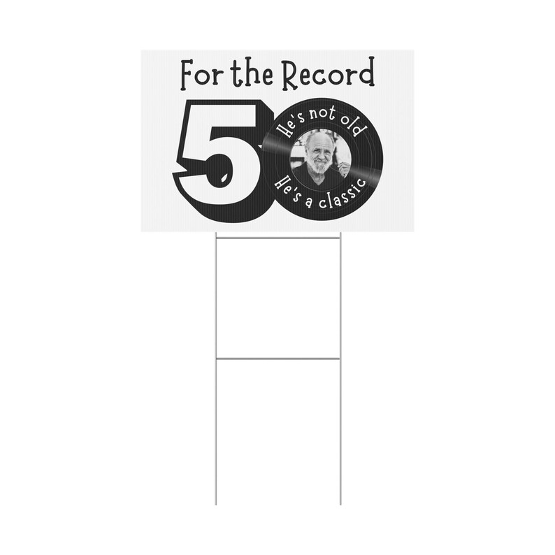 Custom 50th Birthday Yard Sign, Personalized Milestone Party Decor ...