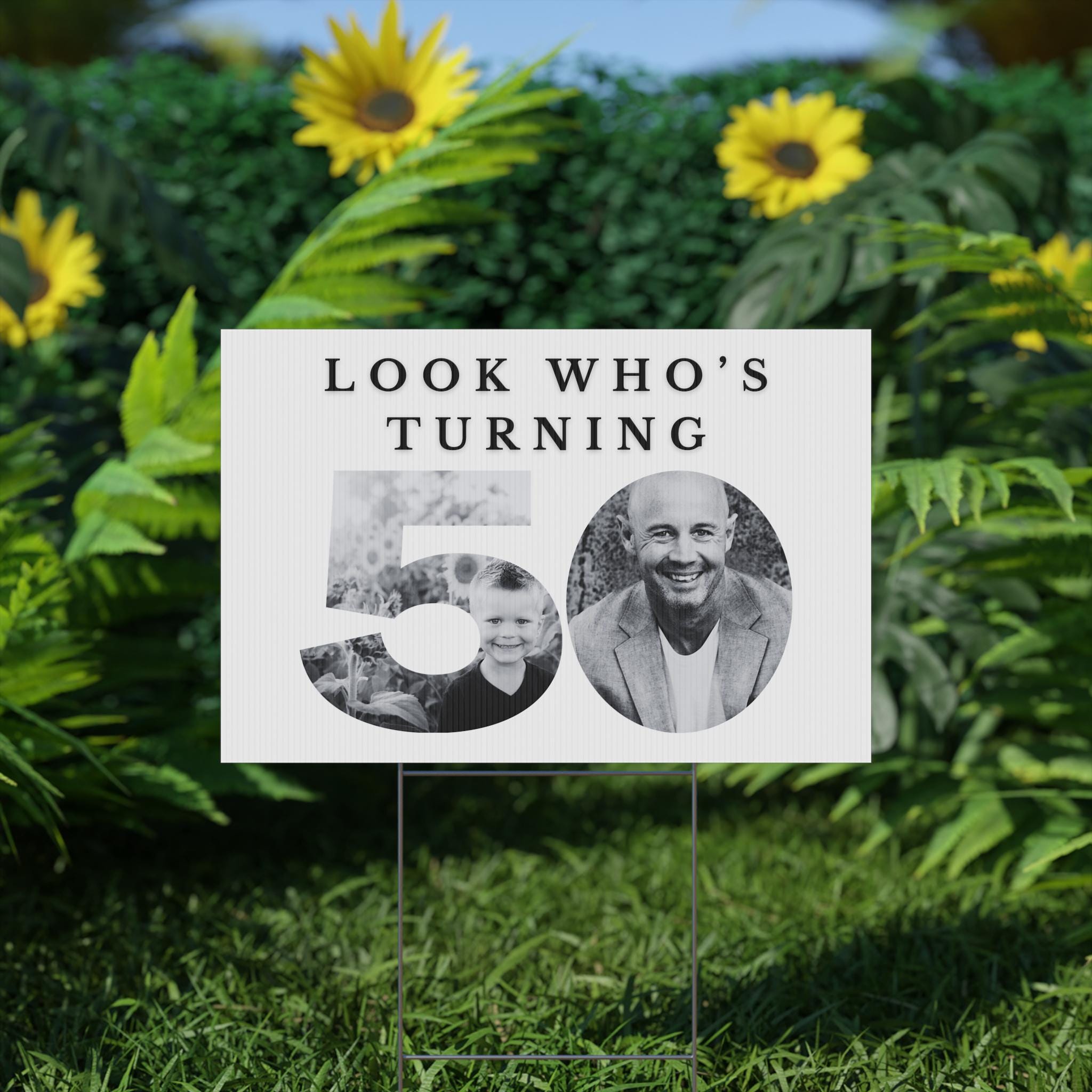 Custom 50th Birthday Yard Sign, Personalized Milestone Party Decor ...