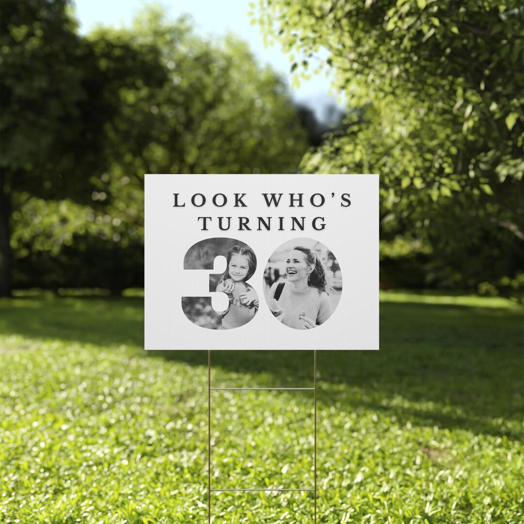 Yard Sign, Custom 30th Birthday Milestone Party Decor, Personalized ...