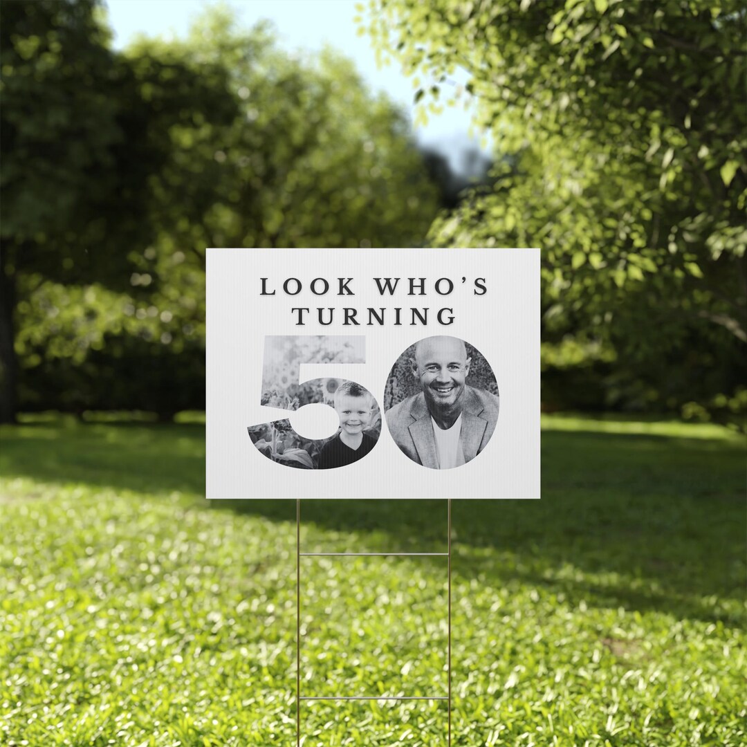 Custom 50th Birthday Yard Sign, Personalized Milestone Party Decor ...
