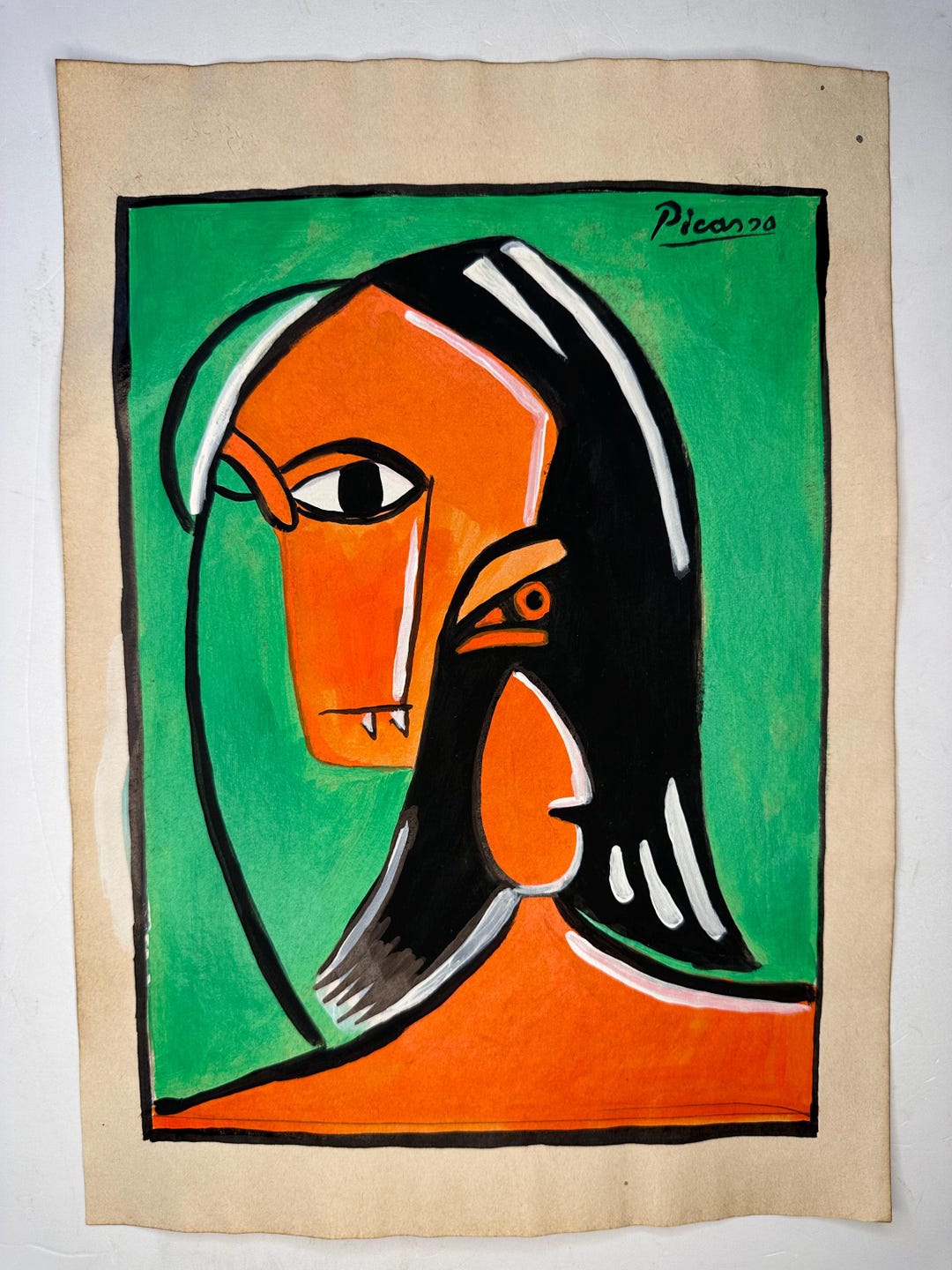 Pablo Picasso Certificate COA Painting Drawing Handmade Old Vintage ...