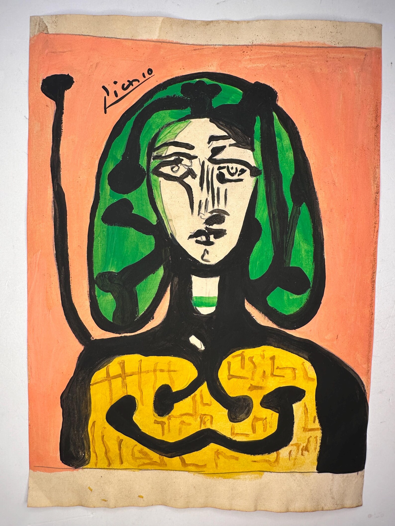 Pablo Picasso Certificate COA Painting Drawing Handmade Old Vintage ...