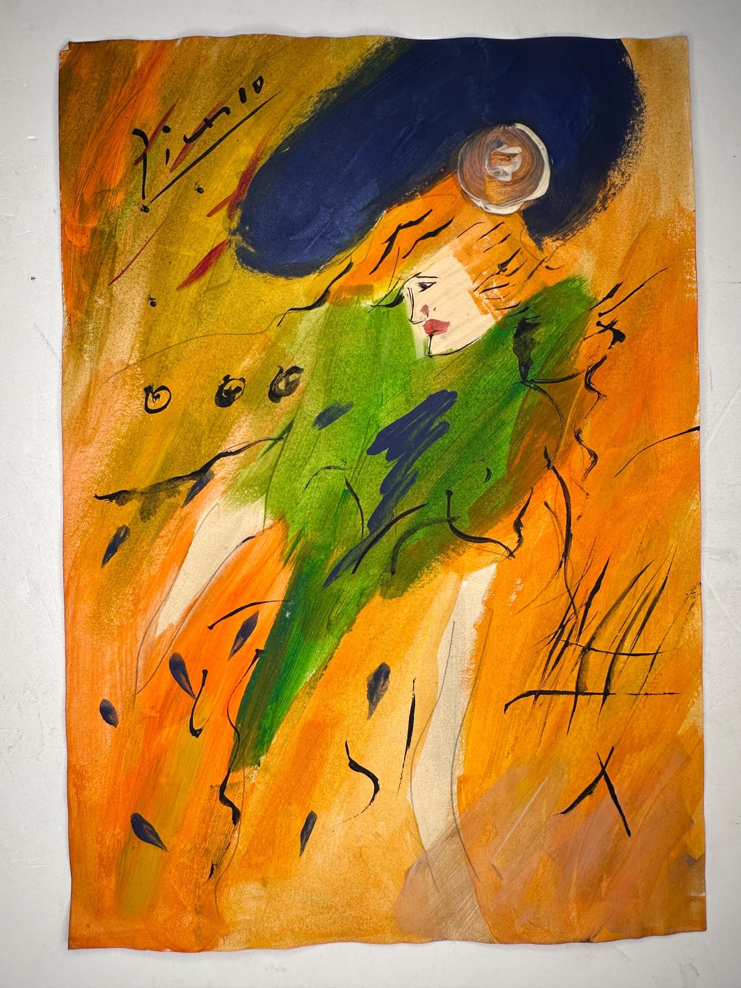 Pablo Picasso Certificate COA Painting Drawing Handmade Old Vintage ...