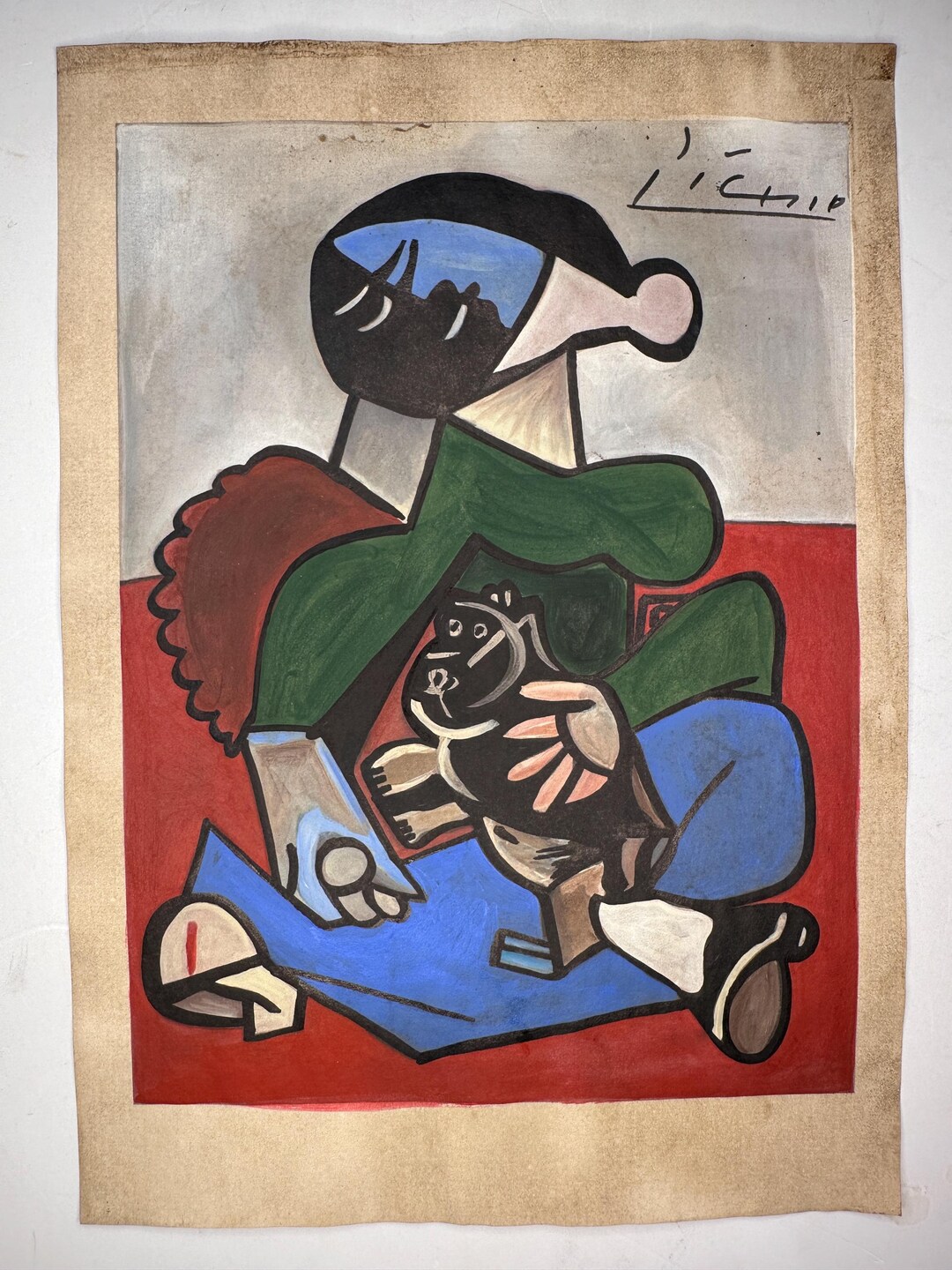Pablo Picasso Certificate COA Painting Drawing Handmade Old Vintage ...