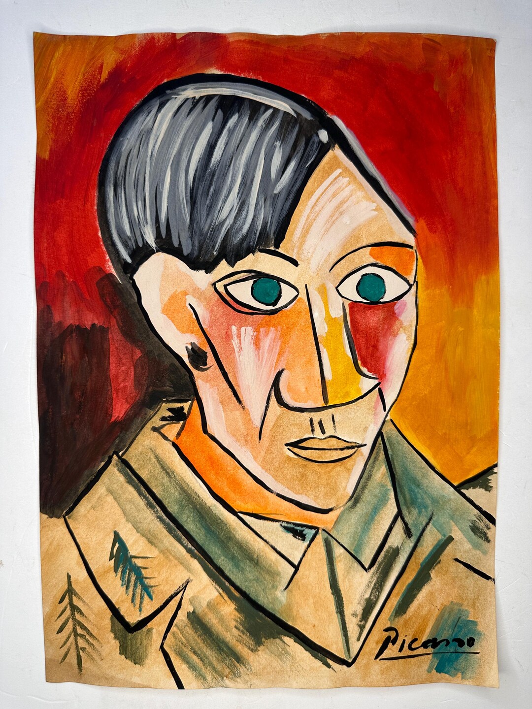 PABLO PICASSO Certificate COA Painting Drawing Handmade Old Vintage ...
