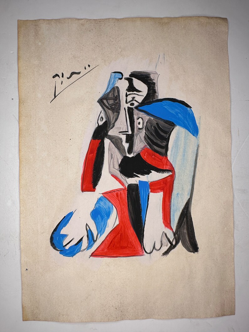 Pablo Picasso Certificate COA Painting Drawing Handmade Old Vintage ...