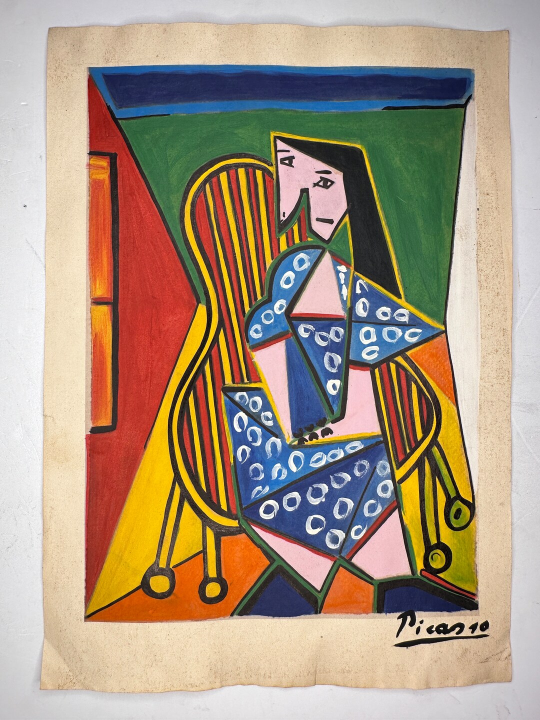 Pablo Picasso Certificate COA Painting Drawing Handmade Old Vintage ...