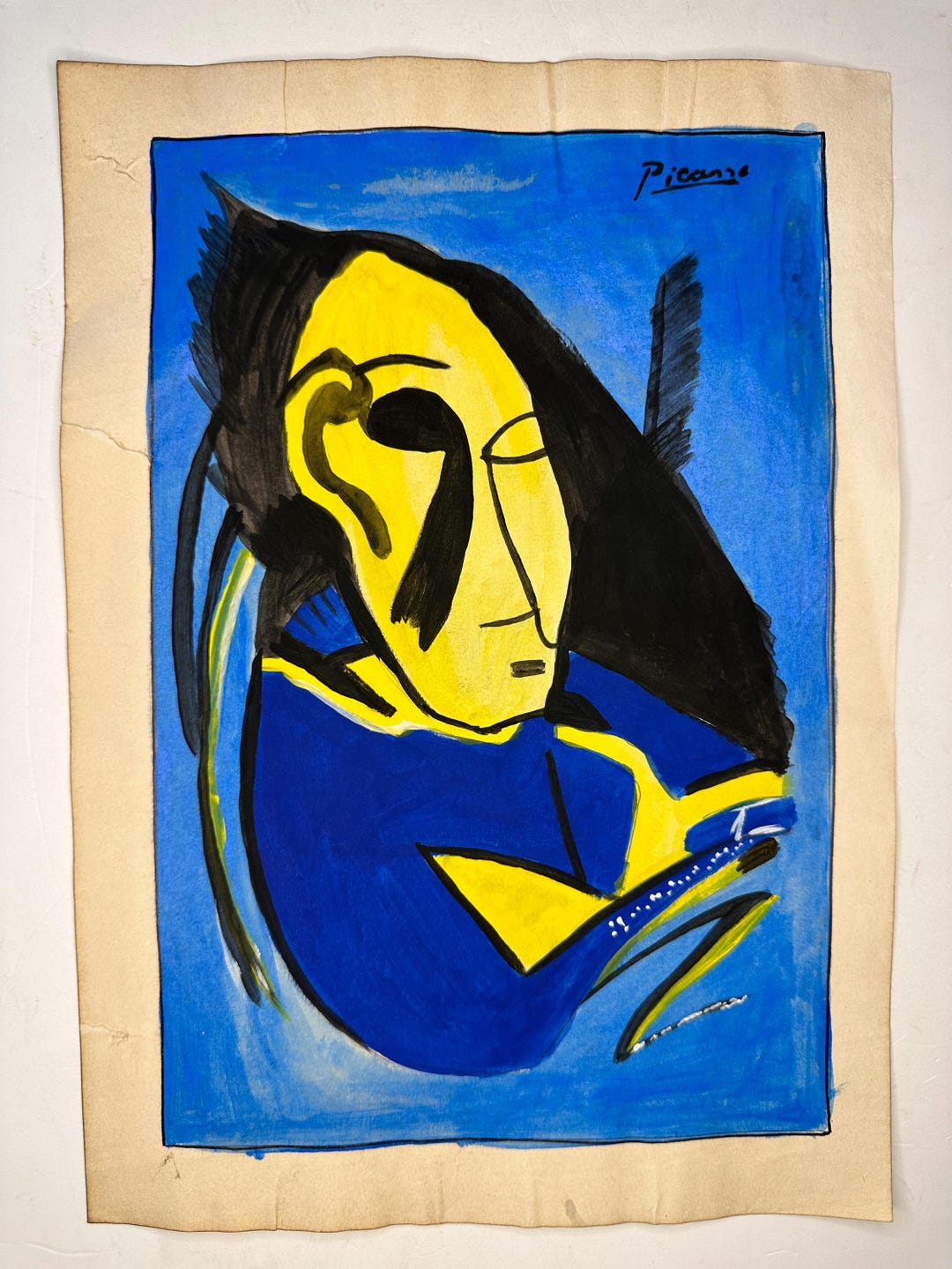 Pablo Picasso Certificate COA Painting Drawing Handmade Old Vintage ...