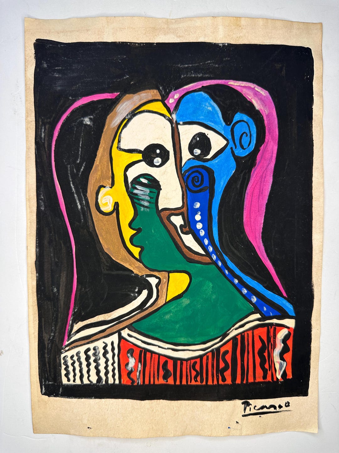 Pablo Picasso Certificate COA Painting Drawing Handmade Old Vintage ...