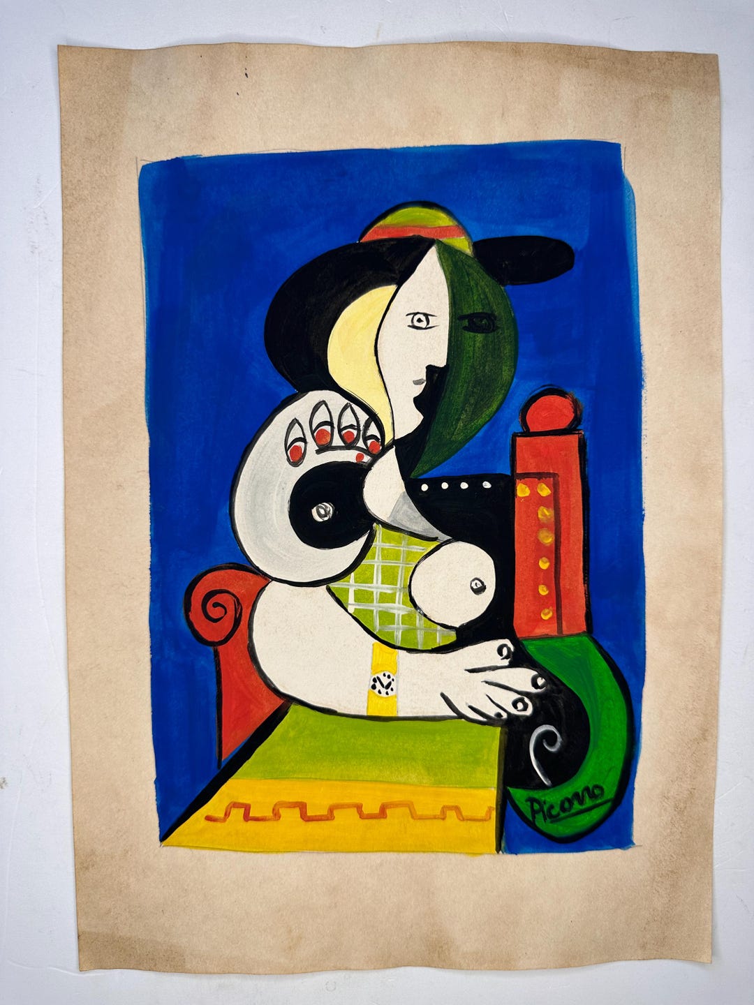 Pablo Picasso Certificate COA Painting Drawing Handmade Old Vintage ...