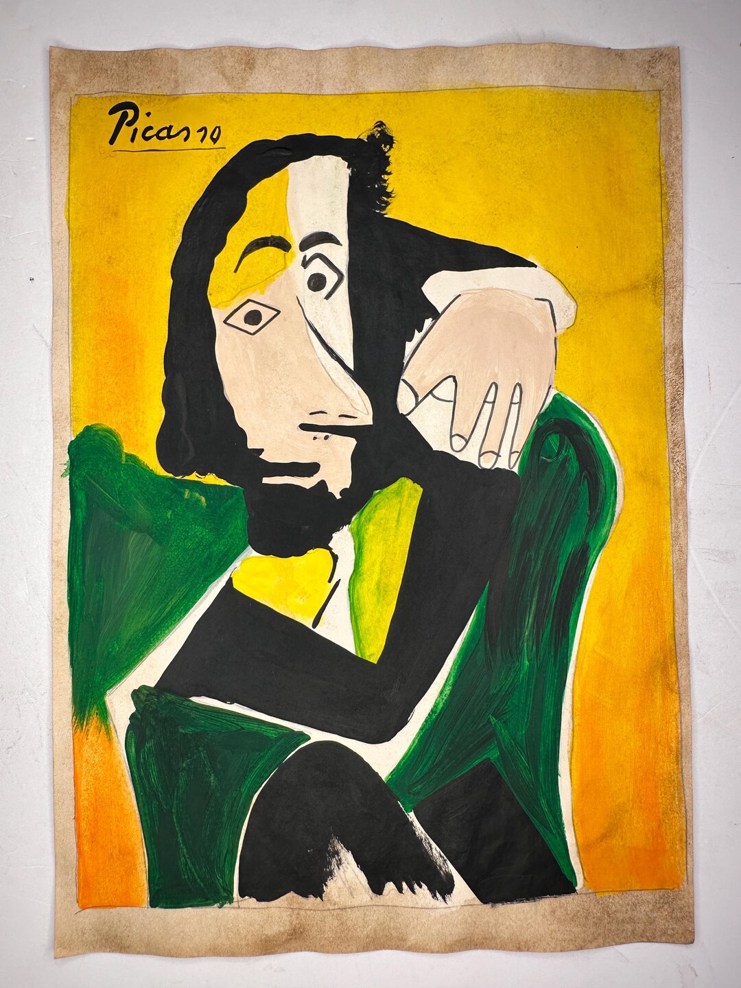 Pablo Picasso Certificate COA Painting Drawing Handmade Old Vintage ...